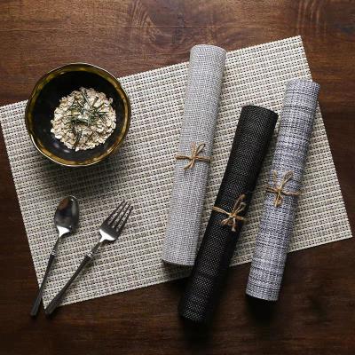China Decorative Dining Room Table Mats Luxury PVC Table Mats For Hotel Restaurant for sale