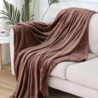 China Custom Size Hotel Collection Cotton Blanket 350GSM Solid Color Polar Fleece Blanket for sale