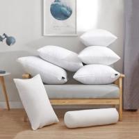 China Plain Style Hotel Pillows with Double Needle Stitching and Machine Washable Care Instructions for sale