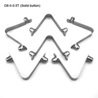 China 65Mn Steel Double Button Spring Clips Bulk Customized Packaging for sale