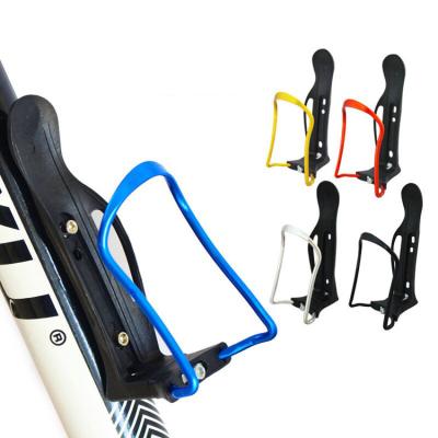 China Alloy Aluminum Bike Basket Water Bottle Holder Cycling Rear Saddle Mount Holder Bracket for sale