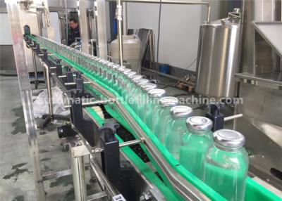 China Rotary Glass Bottle Filling Machine 2000-3000 BPH 5-in-1 Hot Fill for Juice Milk Tea for sale