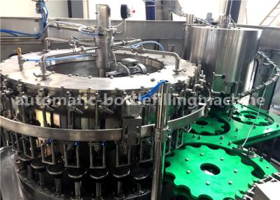 China Carbonated Soda Beverage Glass Bottle Filling Machine 3-in-1 4000 BPH for sale