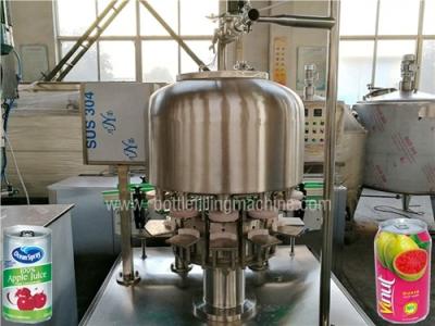 China Stainless Steel Tin Can Filling Machine 2000 Cans Per Hour Juice Making Machine for sale