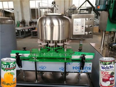 China SUS304 Beverage Can Filling Machine 12 Head 2000 Cans Per Hour for Juice Tea for sale