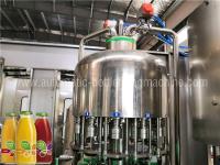China Automatic Juice Water Filling Machine 2500-4000 BPH Three-in-One Glass Bottle Filling Equipment for sale