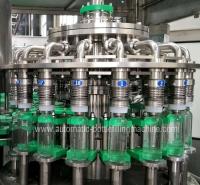 China CE Certified 6000 BPH Rotary Juice Bottle Filling Machine with PLC Control for sale
