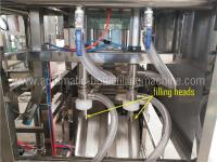 China Automatic 3-5 Gallon Water Jar Filling Machine 300BPH Electric Driven Bucket Filler for sale