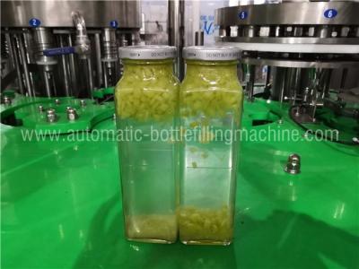 China 3000 BPH Glass Bottle Juice Filling Machine with Pulp Filling Station 380V for sale