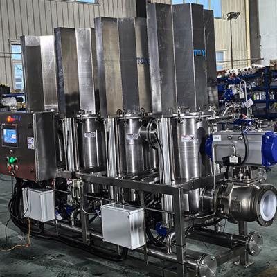 China Self-Cleaning Liquid Pipeline Magnetic Separator 8000-15000GS for Lithium Battery Slurries Electrolytes for sale