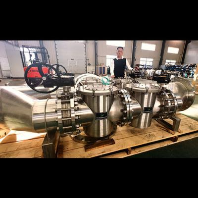 China Stainless Steel Pipeline Magnetic Separator 3500-12000 Gauss for Industrial Slurry Iron Removal for sale