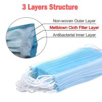 China 3 Layer Disposable Dust Masks For Surgical / Pharmaceutical Anti Smog for sale