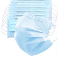 China Blue Disposable 3 Ply Face Mask , Disposable Breathing Mask For Personal Care for sale