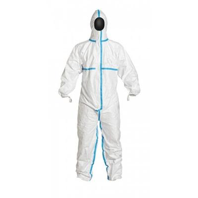 China Smms White Disposable Overalls / Hospital Protective Clothing With Towels for sale
