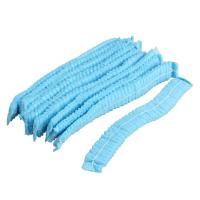 China Blue Soft Disposable Head Caps / Hygienic Disposable Bouffant Caps for sale