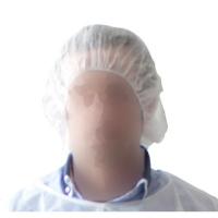 China Soft Non Woven Head Cover , Single / Double Elastic Disposable Surgeon Cap for sale