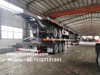 China 3 Axle Flat Bed Semi Trailer 35-50 Tons for sale