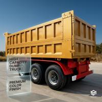 China Length 7500mm 3 Axle Tipper Semi Trailer Truck Tipping Trailers Yellow for sale