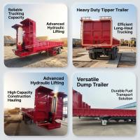 China 3 Axles Dumping Tipper Semi Trailer Front Lifting Hydraulic Convenient and efficient for sale