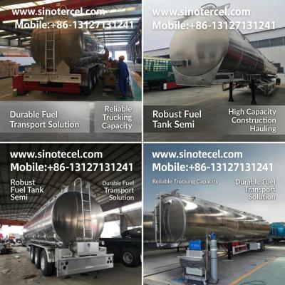 China Semi Trailer Fuel Tank 30-35CBM tank Semi Trailer White for sale