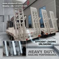 China 3 Axles Flat Bed Semi Trailer With Anti Rust Chassis Surface White for sale