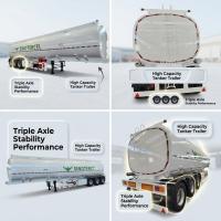 China 45CBM 3-Compartment Oil Tanker Semi-Trailer – White 3-Axle, Heavy-Duty Performance for sale