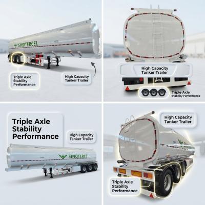 China 45CBM 3-Compartment Oil Tanker Semi-Trailer – White 3-Axle, Heavy-Duty Performance for sale