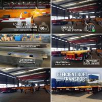 China Customized 3 Axle Flatbed Semi Trailer 6880mm 1310mm Wheel Base for sale
