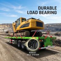 China 4 Axles Flat Bed Semi Trailer Strong Bearing Stable Single Axle Can Be Lifted 50-70 Tons for sale