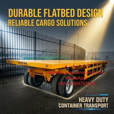 China One Axle Flatbed Semi Trailer  20 Ft For Container Carrying  Configurable customization available for sale