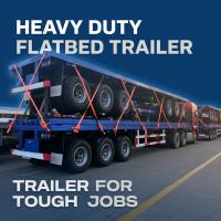 China 12R225 Optional Tire Type Flat Bed Semi Trailer ISO CCC SGS Certified Trailer Engineered for Tough Transport Conditions for sale