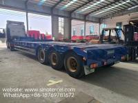 China Low Bed Semi Trailer Mechanical Suspension for Container and Construction Machinery Transport for sale