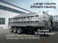 China 3 Axles Hydraulic Tipper Semi Trailer with Large Volume and Heavy Duty Design for Efficient Hauling for sale