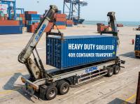 China 37 Tons Lifting Capacity 3 Axle Sidelifter Trailer with Side Unloading Capability for 20ft 40ft Containers for sale