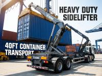 China Container Sidelifter Trailer 3 Axle 20 Feet and 40 Feet Container XCMG Crane for sale