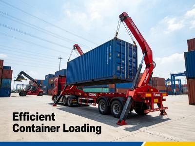 China Telescopic Boom 40t Sidelifter Trailer Lifting Mechanism With Air Suspension for sale