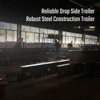 China SGS BV Drop Side Semi Trailer 40000kg With Steel Floor And Checker Plate for sale