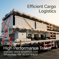 China SINOTERCEL 3 Axles Sidewall Semi Trailer Cargo Container Trailer with Carbon Steel or Mn Steel Construction for sale