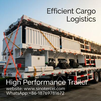 China SINOTERCEL 3 Axles Sidewall Semi Trailer Cargo Container Trailer with Carbon Steel or Mn Steel Construction for sale