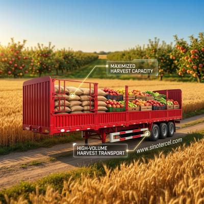 China Suspension Mechanical Fence Semi Trailer 53 Feet Bulk Cargo Semi Trailer   for sale