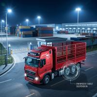 China 3 Axles Semi Truck And Trailer 50T Semi Trailer Transport for sale