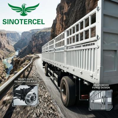 China 3 Axles Bulk Cargo Fence Semi Trailer The style of the fence can be customized for sale