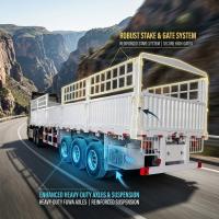 China 3 Axles Bulk Cargo Fence Semi Trailer Detachable plate Customizable for sale