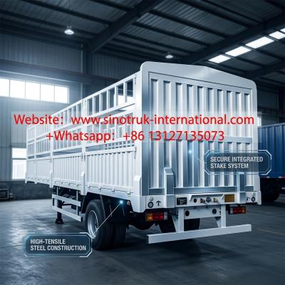 China Premium Fence Semi-Trailer (3 Axles): 80CBM Capacity & 75T Loading Capability for sale