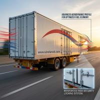 China 50T Box Semi Trailer 50000kgs Load Semi Truck Box Trailer for sale