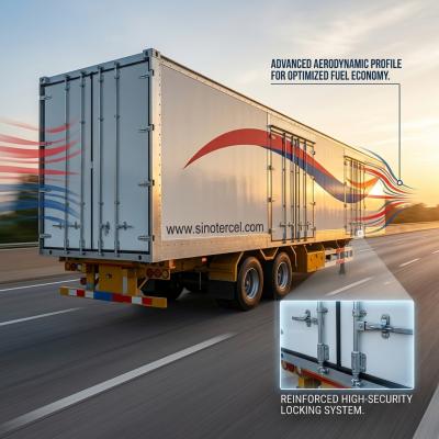 China 50T Box Semi Trailer 50000kgs Load Semi Truck Box Trailer for sale