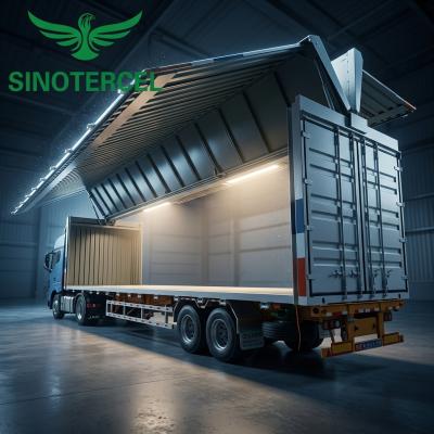 China 21T - 30T Wingspan Semi Trailer 2 Axles Semi Van Trailer for sale