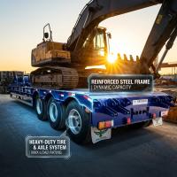 China 50000kg 60000kg Low Bed Semi Trailer With Mechanical Suspension for sale