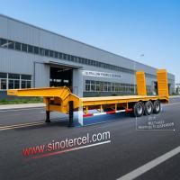China Cargo Semi Low Bed Heavy Duty Semi Lowbed Trailer JOST 3.5 Kingpin for sale