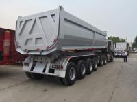 China Super Load-Bearing 4-Axle Dump Semi-Trailer | 100T Capacity + 12.00R20 Tires for sale